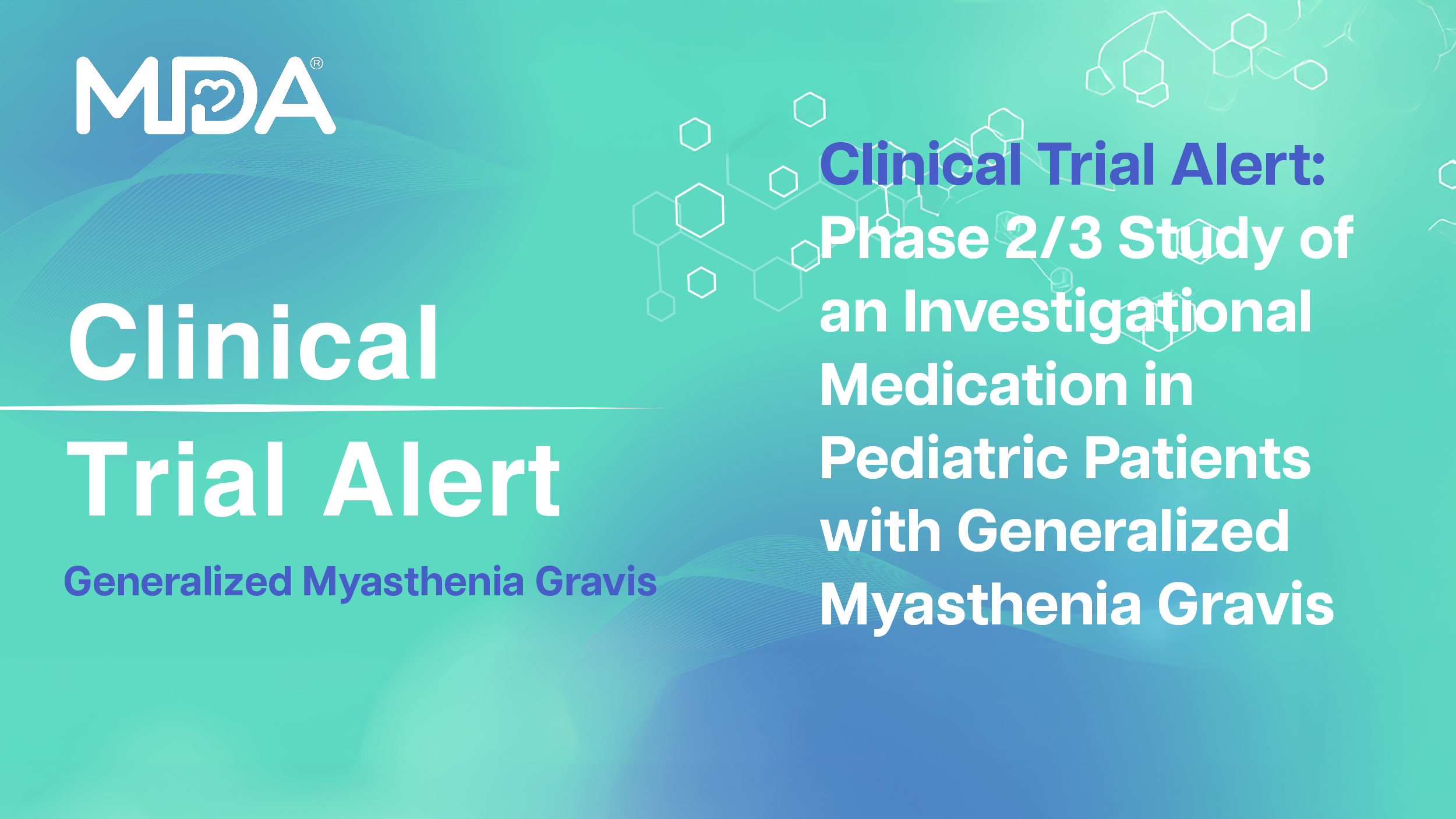 Clinical Trial Alert: Phase 2/3 Study of an Investigational Medication in Pediatric Patients ...